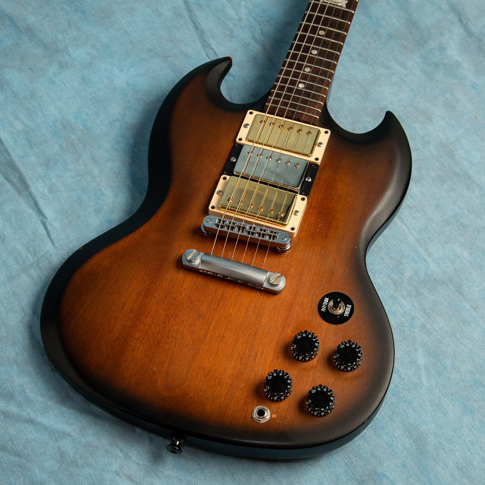 USED Gibson SGJ Custom 3 Pickup Mod Fireburst 2014 Electric Guitar w ...
