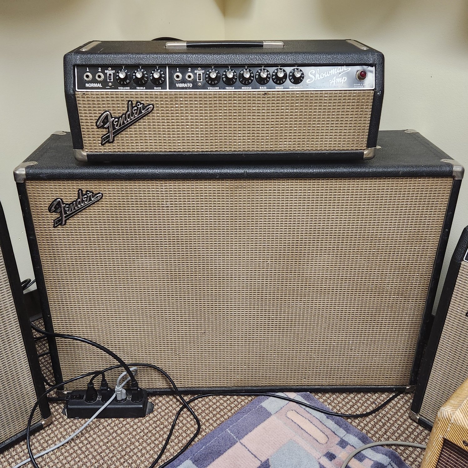 1966 Fender Showman Amp with Match 2X15 Cabinet JBL D130s