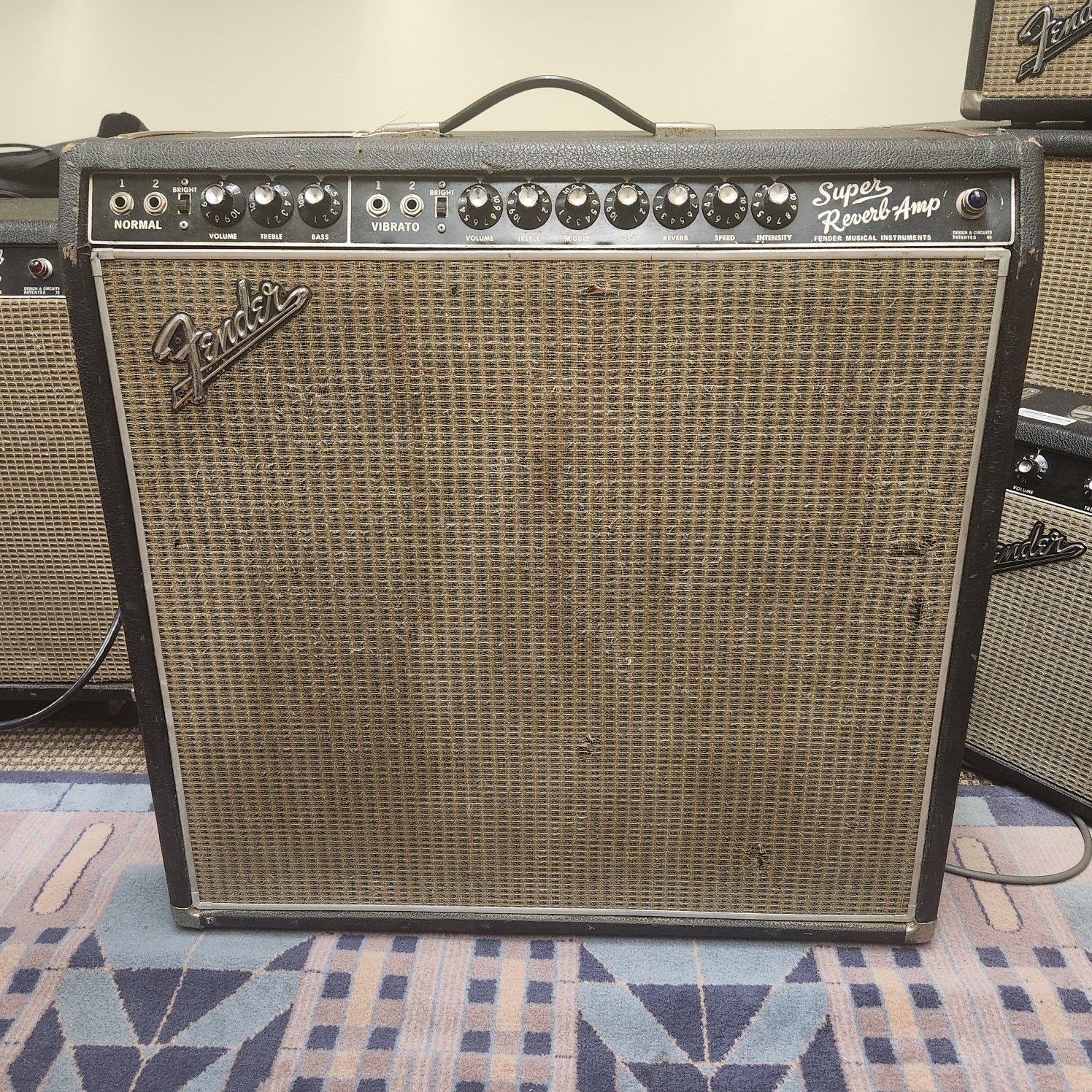 1966 Fender Super Reverb head in 1968 Cabinet