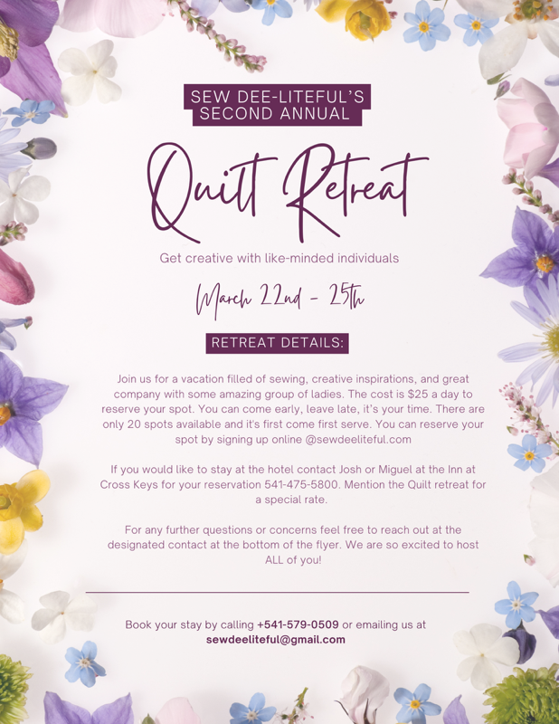 2nd Annual Quilt Retreat
