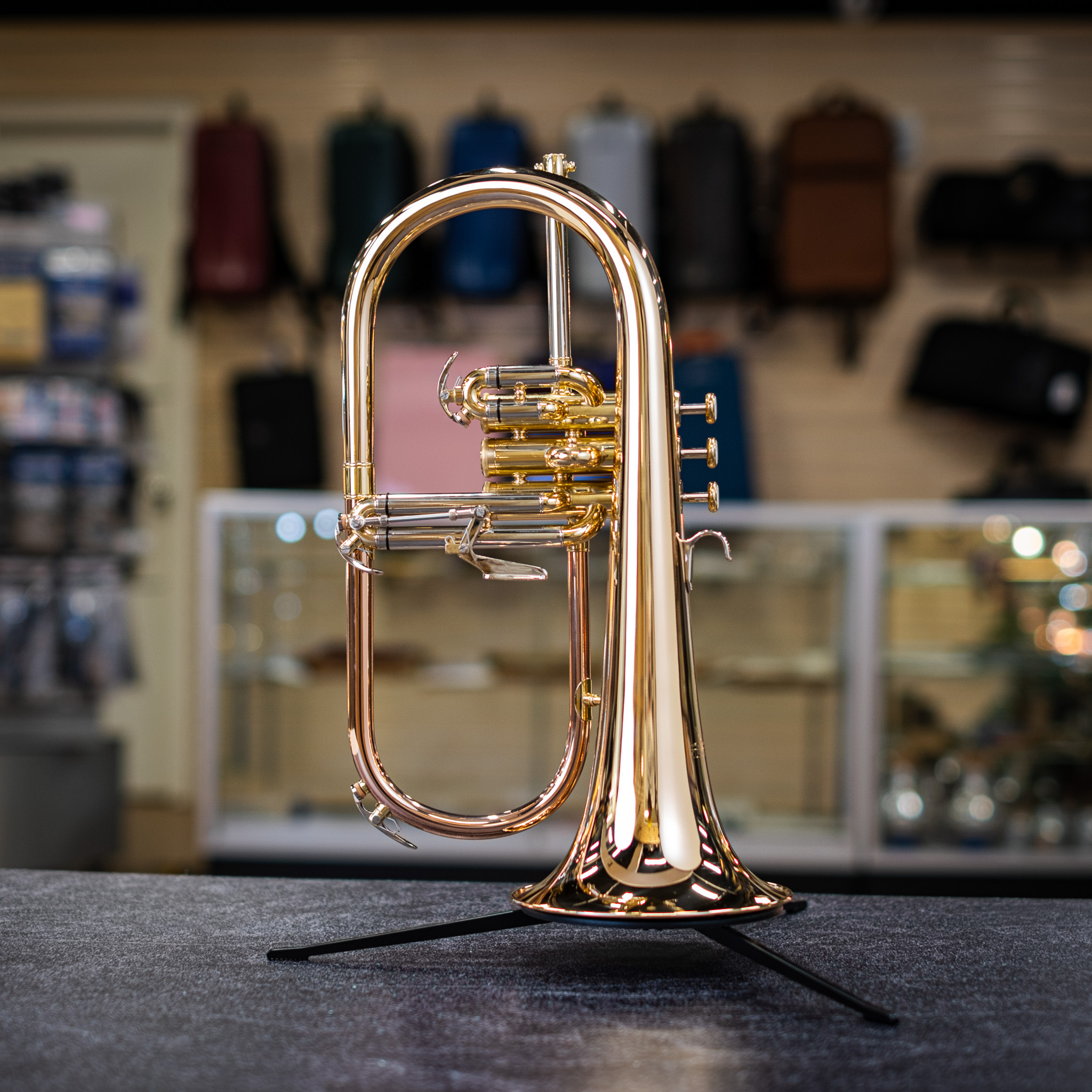 Austin Custom Brass Doubler's Flugelhorn in Clear Lacquer - New