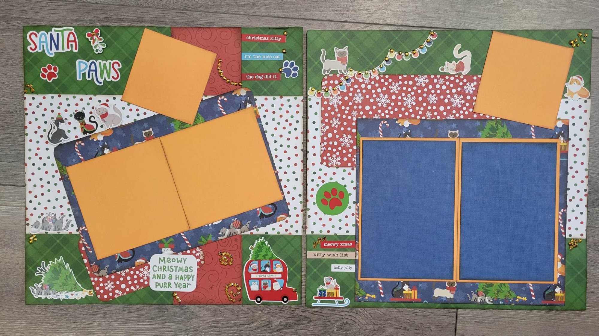 February 2023 Santa Paws Cats Layout Kit