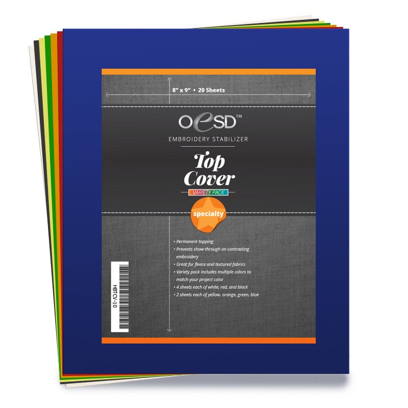 OESD Top Cover Variety Pack Embroidery Stabilizer 810068180824 OESD Top Cover Variety Pack Embroidery Stabilizer 810068180824