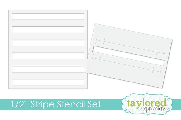1/2 STRIPE STENCIL SET - 683318481114
