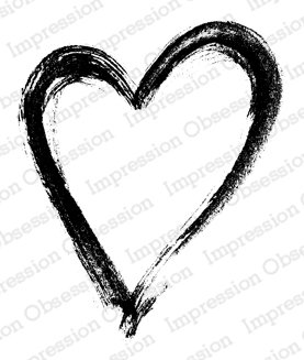 Watercolor Heart Outline Stamp - 845638064716