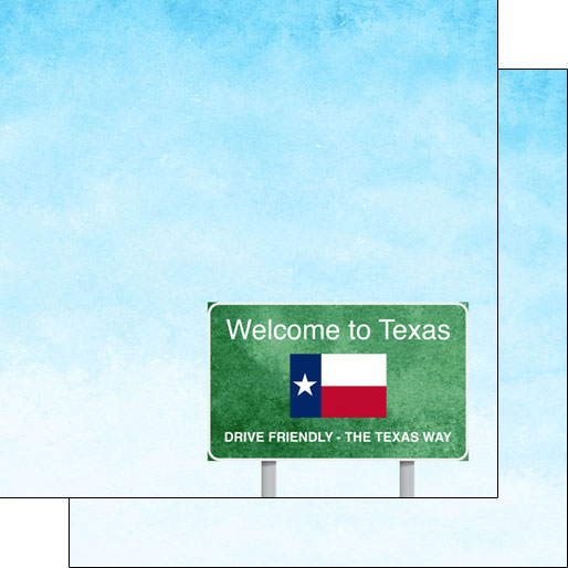 Texas Welcome Road Sign Paper - 646619398604