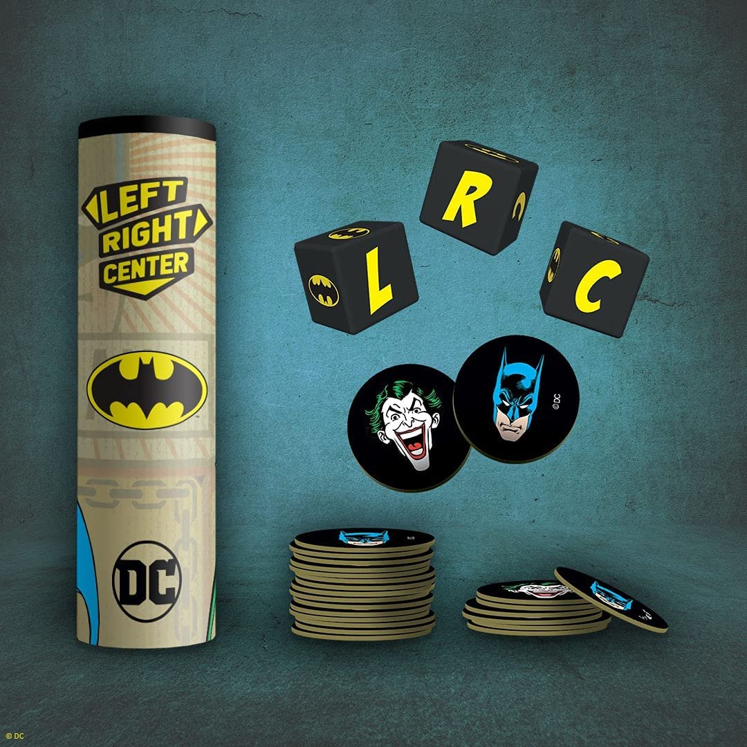 LEFT RIGHT CENTER LRC Batman Edition Of Left Right Center Collectible Dice Game Featuring 