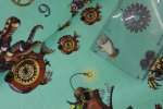 SPECIALTY FABRICS: Steampunk Toss on Aqua: Aquatic Steampunkery by ...