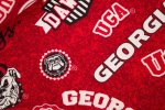 UGA University of Georgia Bulldogs Logos Tossed on Red: Home State ...