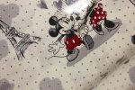 Vintage Mickey Mouse and Minnie Mouse Romance on Creamy White: Disney ...