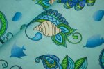Paisley Sea Shells on Aqua: Seashell Mystique by Debi Payne for ...