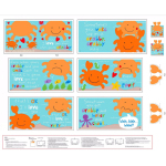 NEW! Huggable & Loveable Crabby Fabric Soft Book Fabric Panel ...